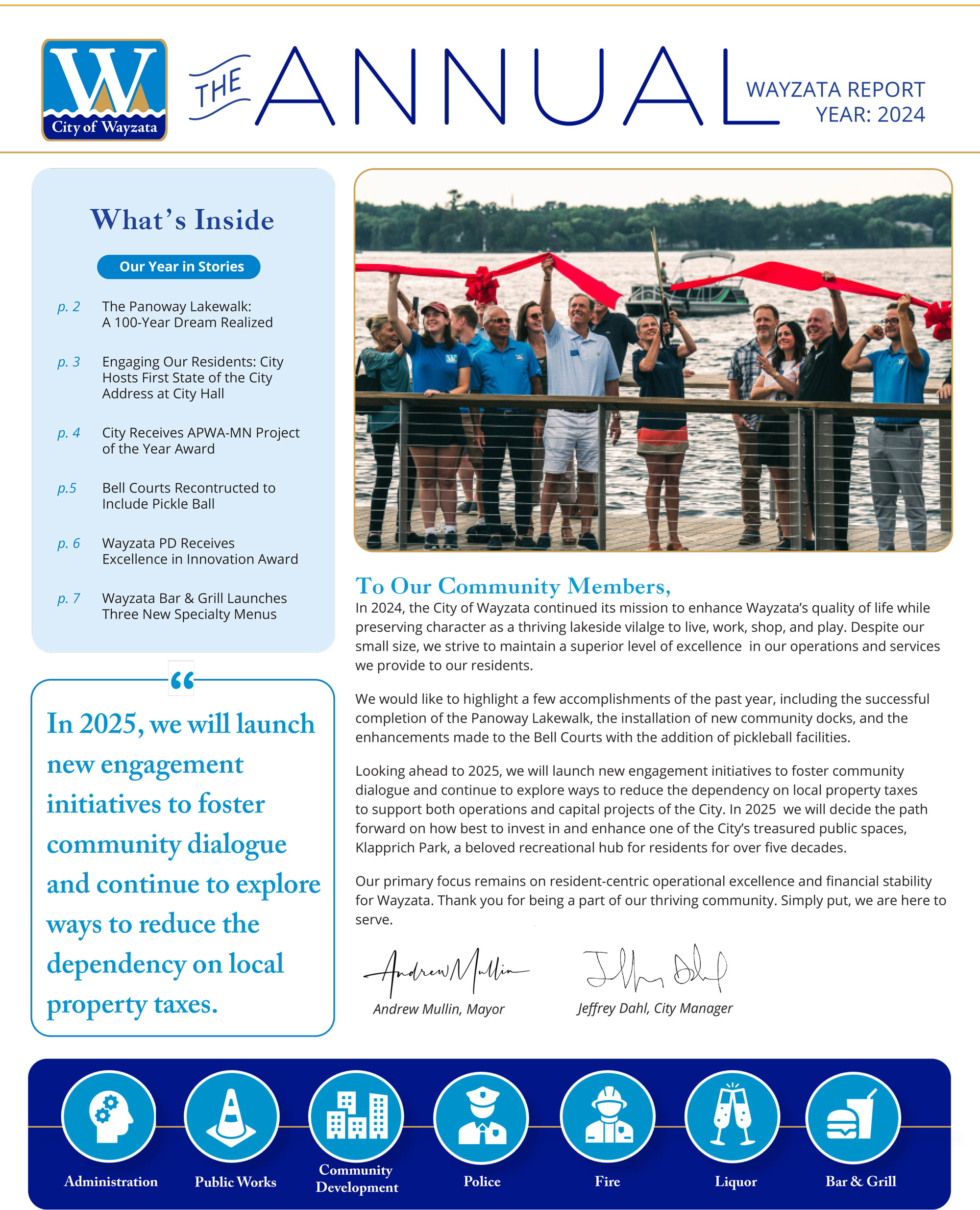 City of Wayzata Issues 2024 Annual Report Showcasing Progress ...